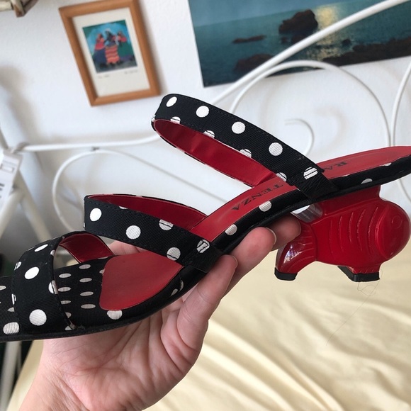 Ramon Tenza | Shoes | Rare Ramon Tenza 200s Polka Dot Wred Fish Heel ...